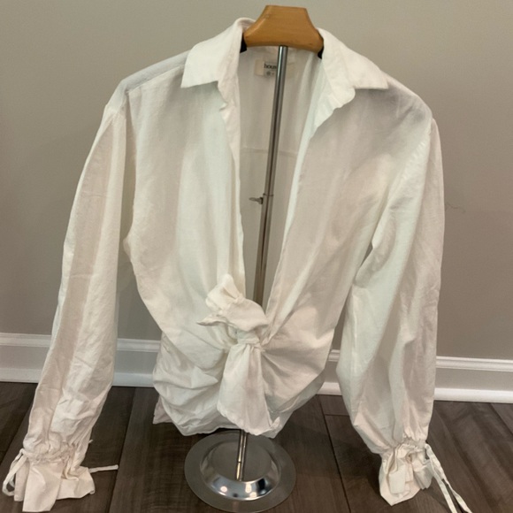 House of CB | Shirts | House Of Cb White Casual Buttondown Shirt With ...
